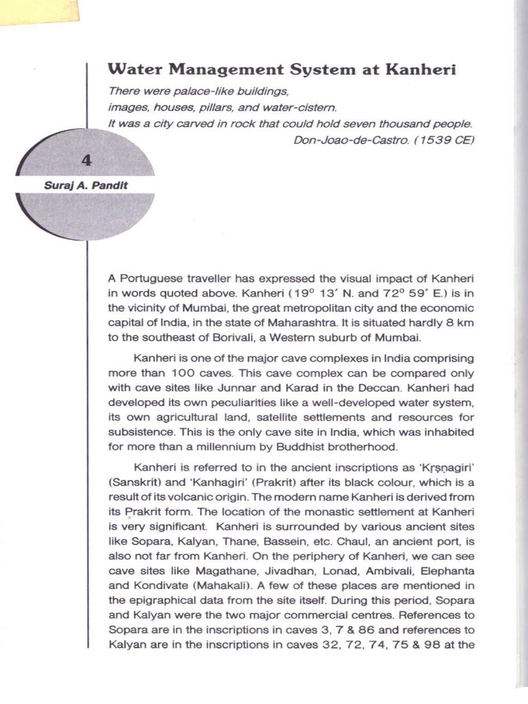 Water Management System at Kanheri | PDF