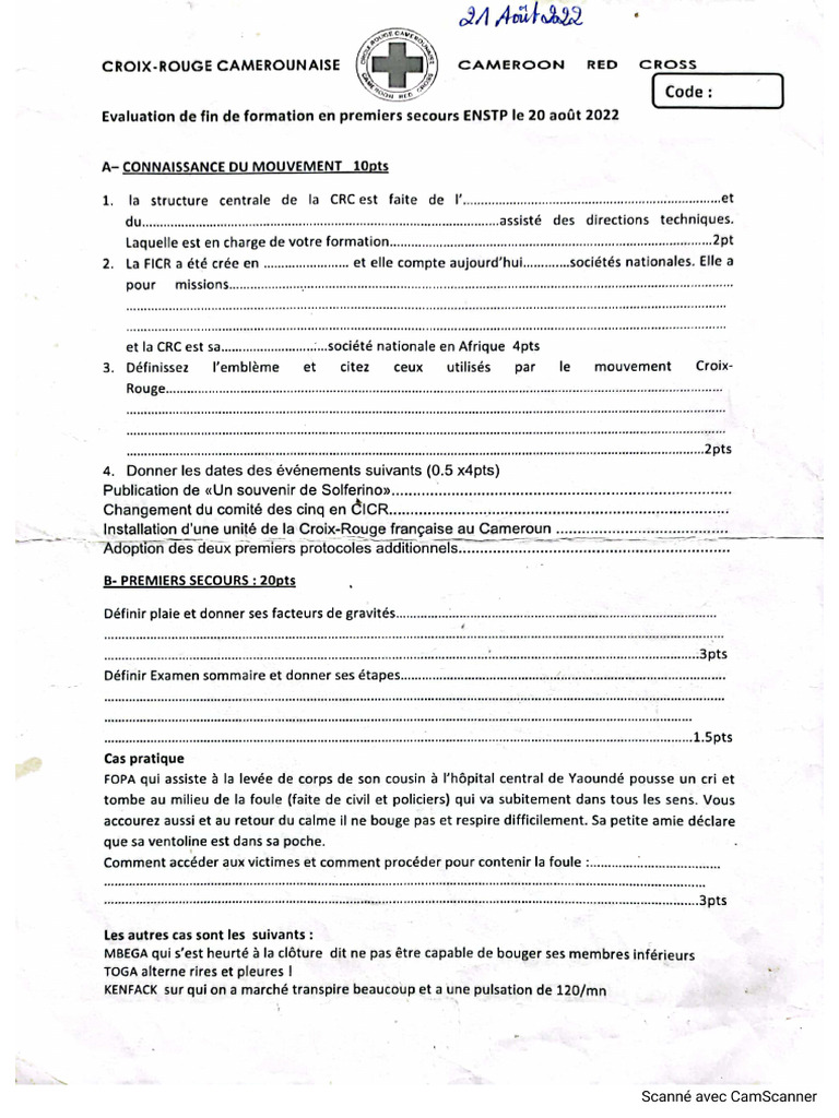 Enstp 20 Août 2022 | PDF