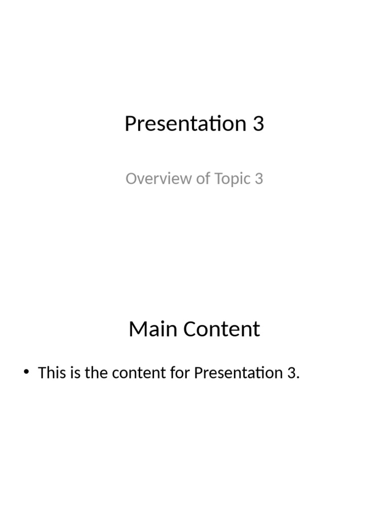 Presentation 3 | PDF