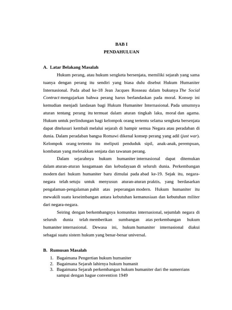 Sejarah dan Pengertian Hukum Humaniter | PDF