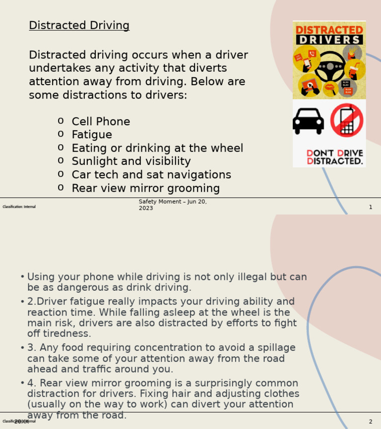 Safety Moment - Distracted Driving | PDF