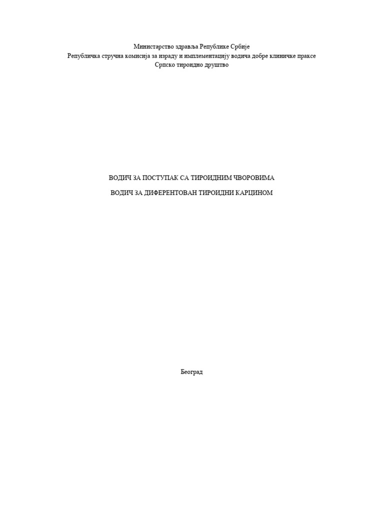 Tiroidni nodusi i karcinomi stitaste zlezde | PDF