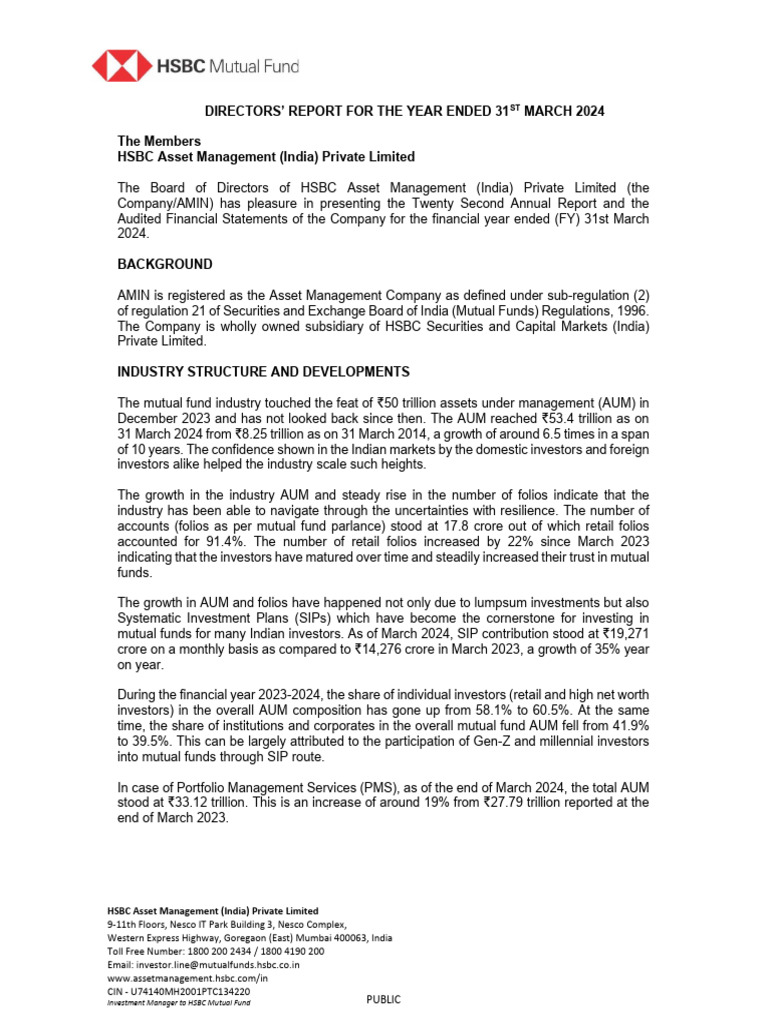 Annual Report For The Fy 2023 24 | PDF | Audit | Corporate Social ...