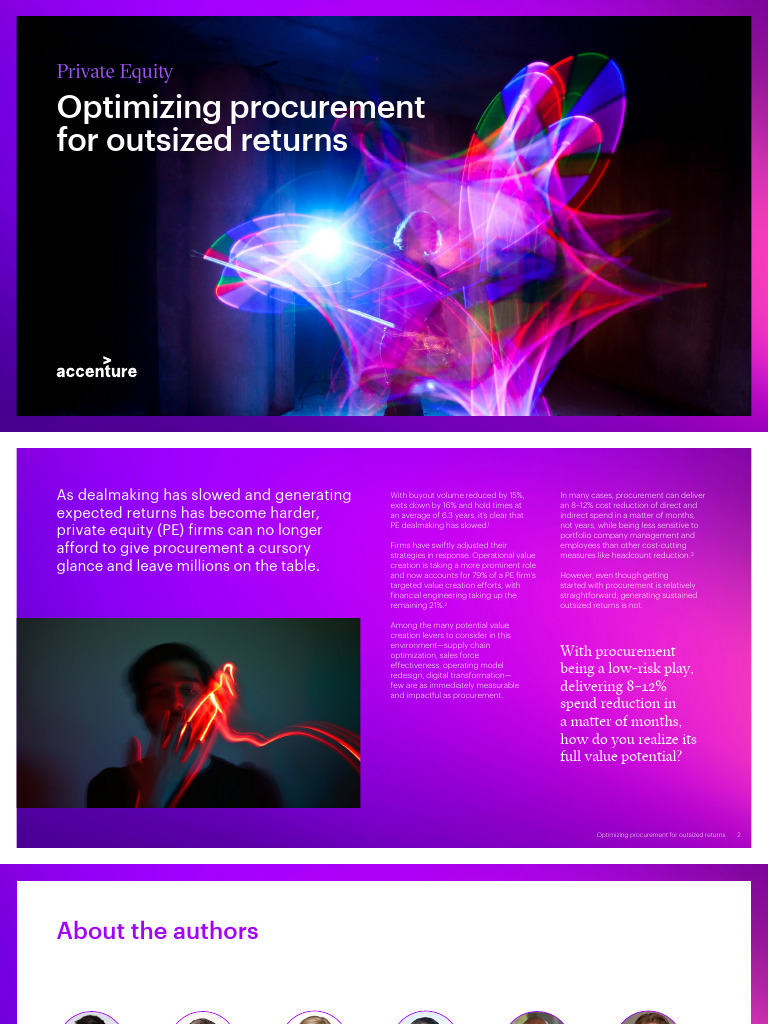 Accenture Private Equity Optimizing Procurement for Outsized Returns v2 ...