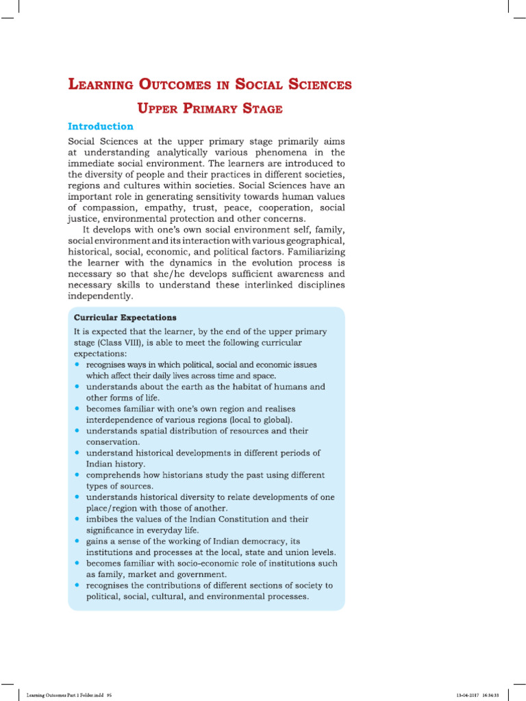 Learning Outcomes | PDF