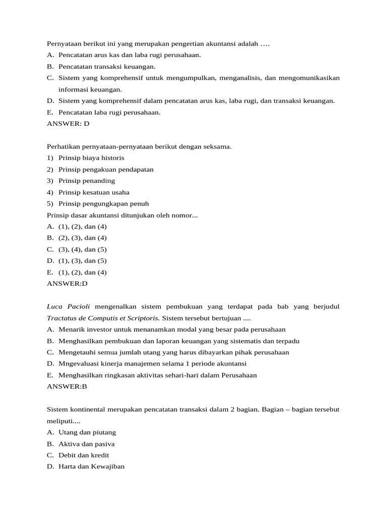 Soal CBT Pas Eko Kelas Xii 202232024 | PDF