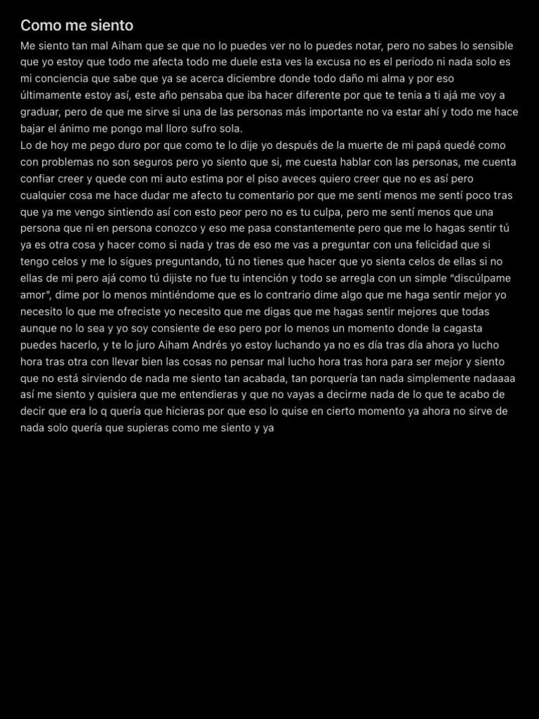 Como Me Siento | PDF