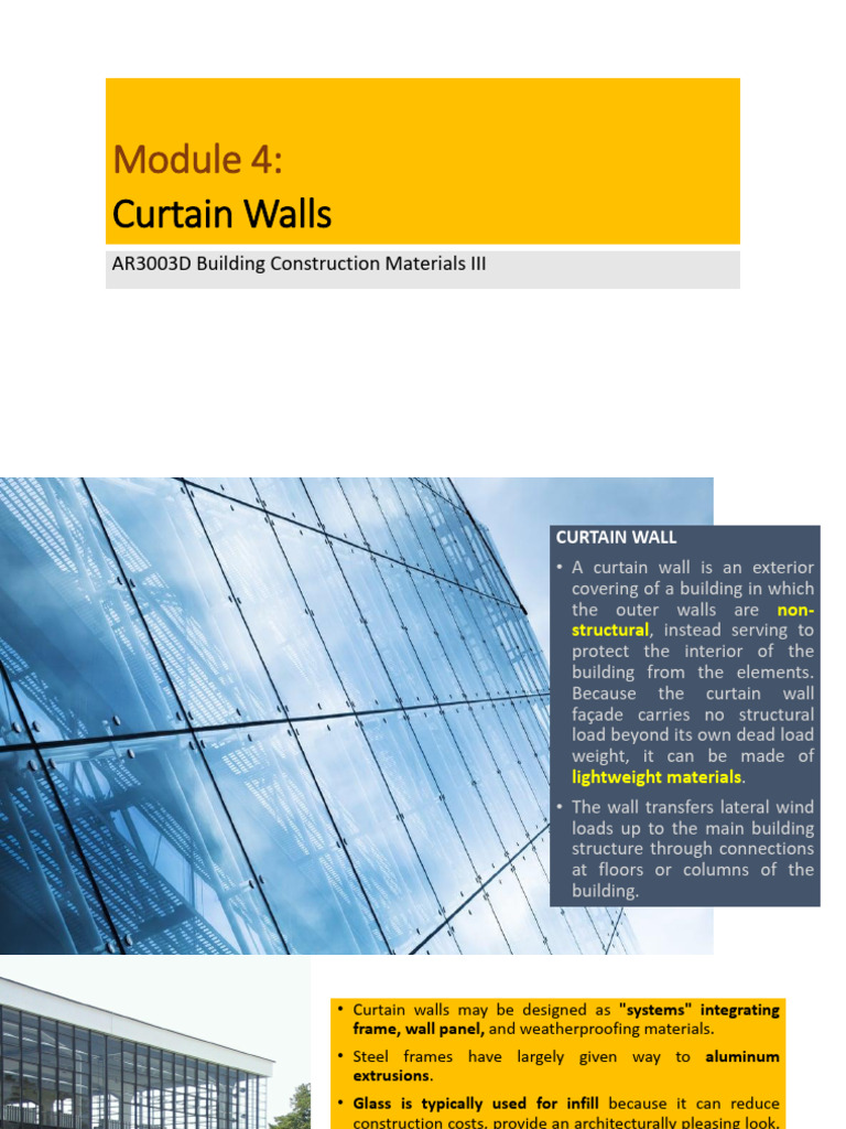 Curtain Wall Systems in Building Design | PDF | Building Technology ...