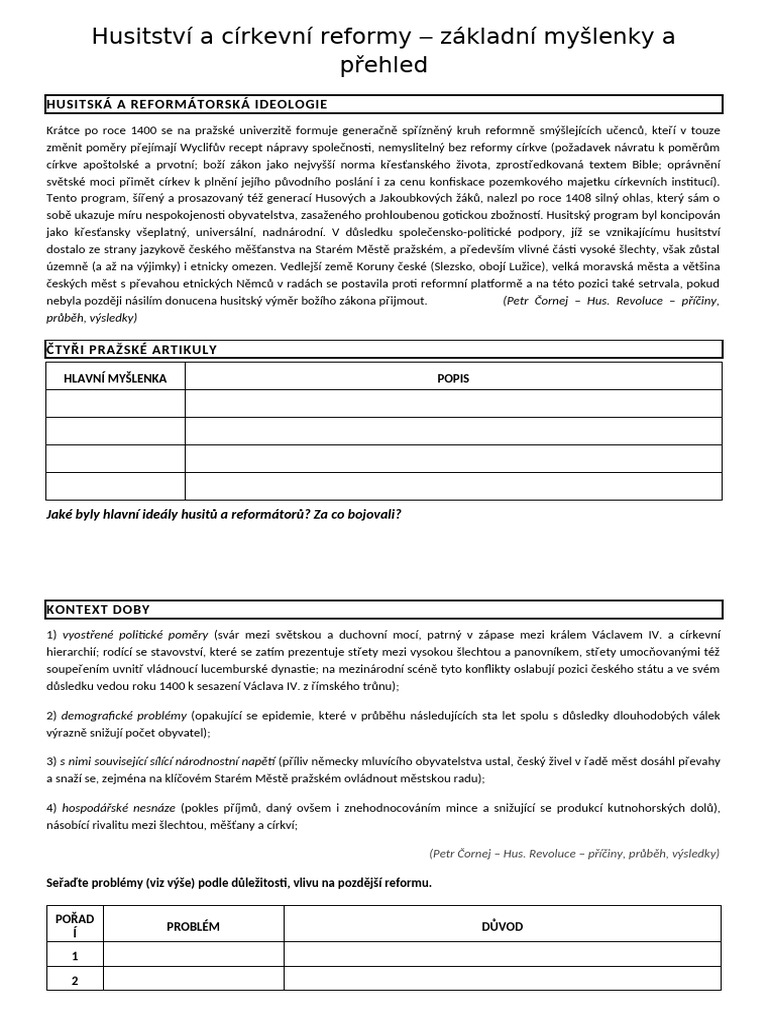 Husitství 1 | PDF