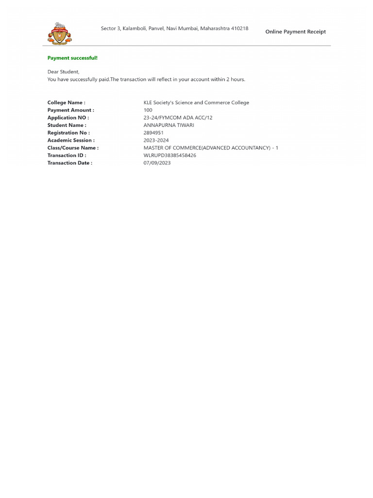 Print Receipt | PDF