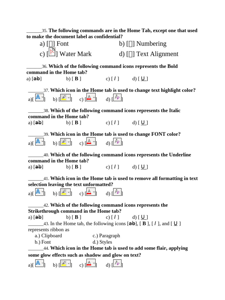 Microsoft Word Exam | PDF | Graphic Design | Publishing