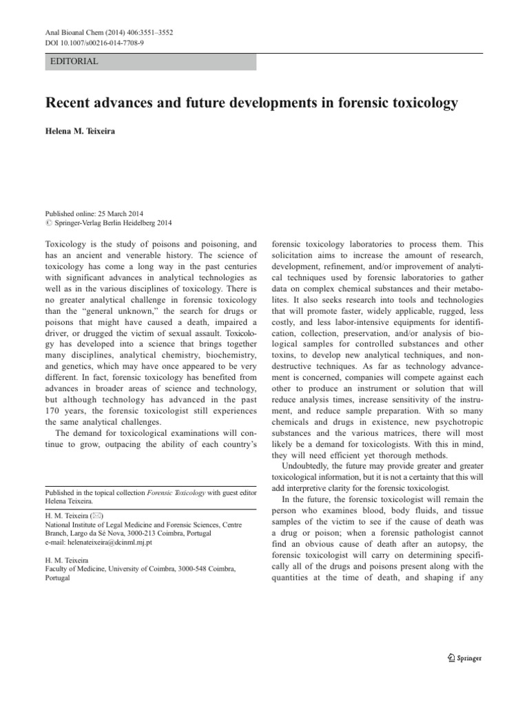 s00216-014-7708-9 | PDF | Toxicology | Forensic Science