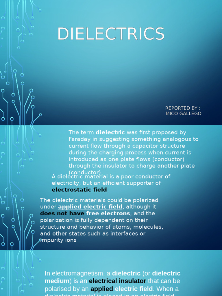 DIELECTRIC | PDF | Dielectric | Physics