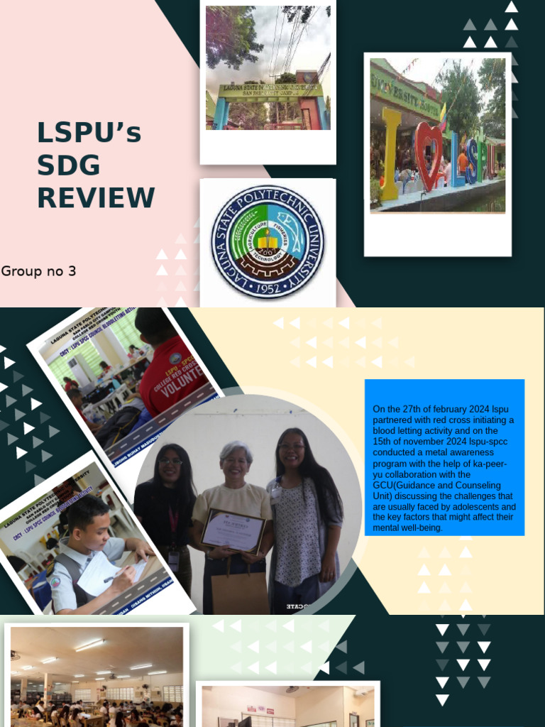 LSPU's SDG Review: Group No 3 | PDF