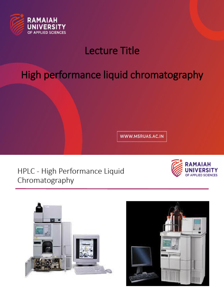 HPLC - 3 | PDF | Ultraviolet–Visible Spectroscopy | High Performance ...