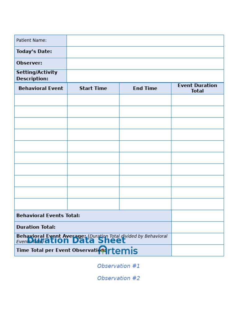 Duration-Data-Sheet-Templatee | PDF
