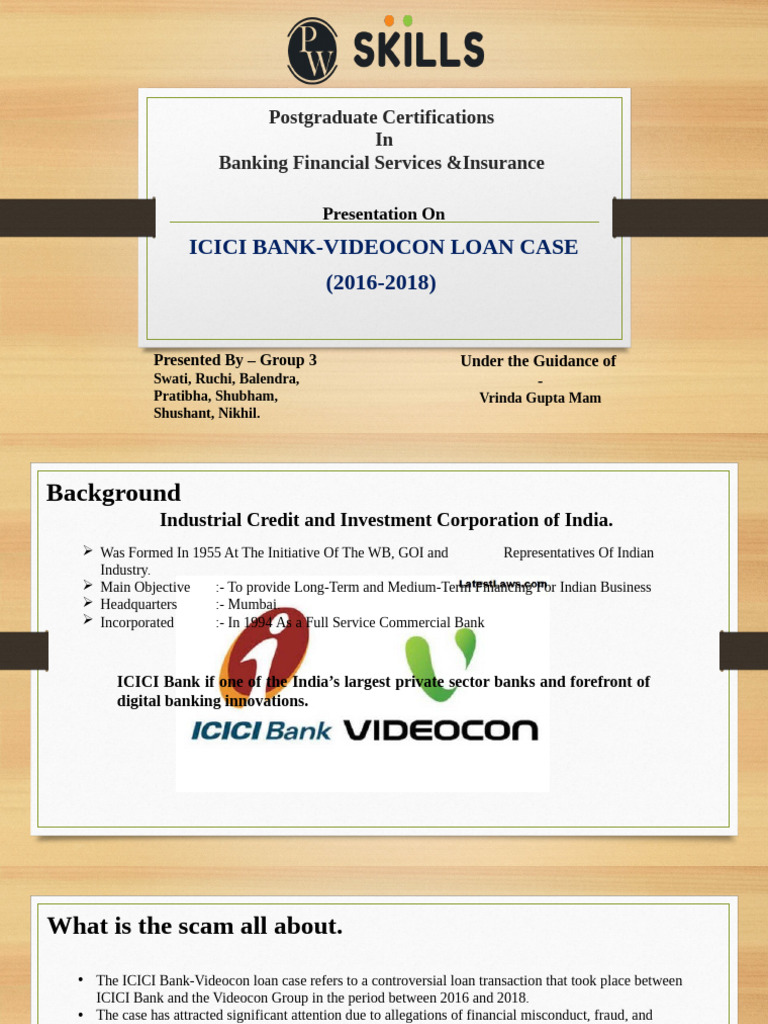 ICICI Bank-Videocon Loan Case Overview | PDF | Regulatory Compliance ...