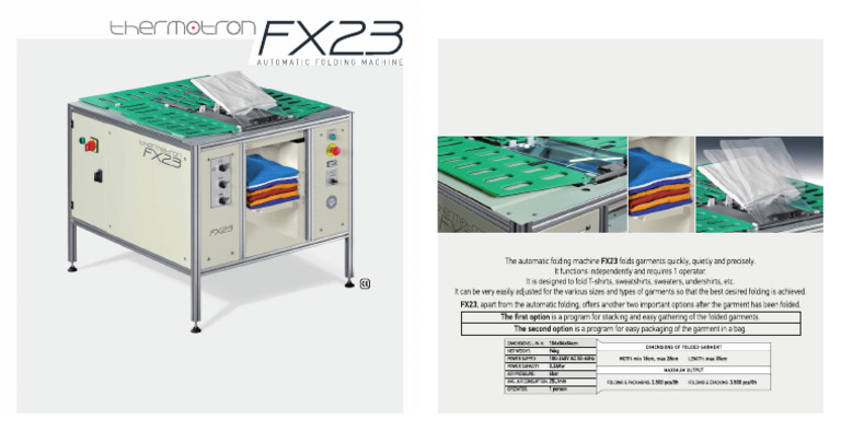 Auto Folding Machine - Fx23 | PDF