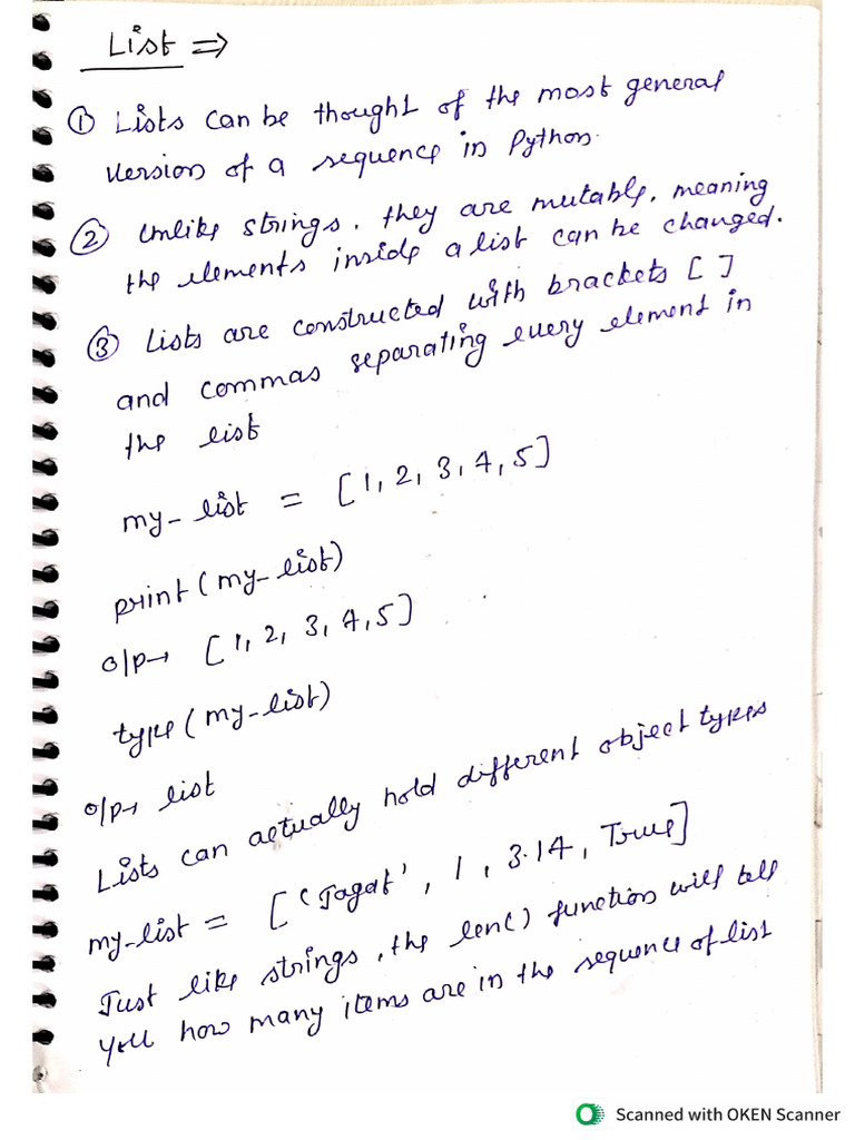 List of Python | PDF