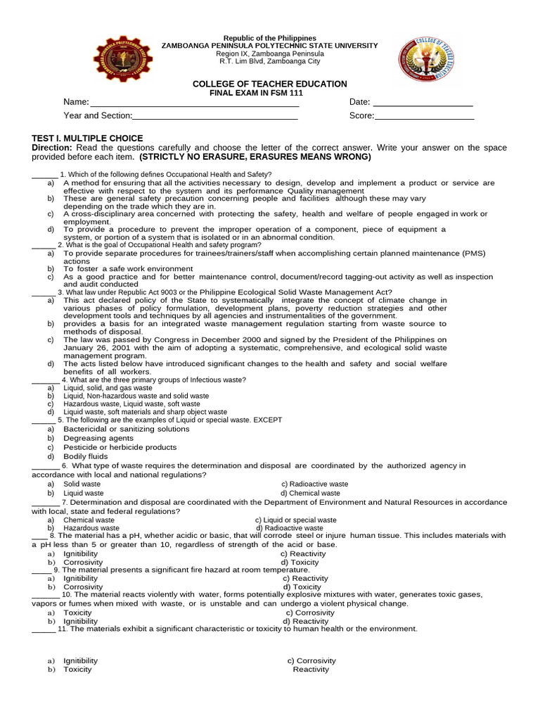 Shop Management Midterm BNW | PDF | Waste | Waste Management