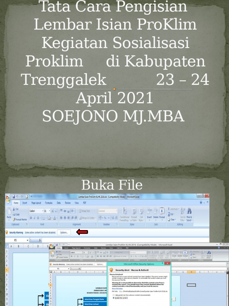 Tata Cara Pengisian Lembar Isian ProKlim | PDF