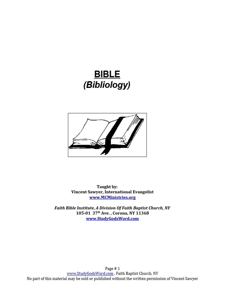 Understanding Bibliology: The Bible Explained | PDF | Nevi'im | Twelve ...