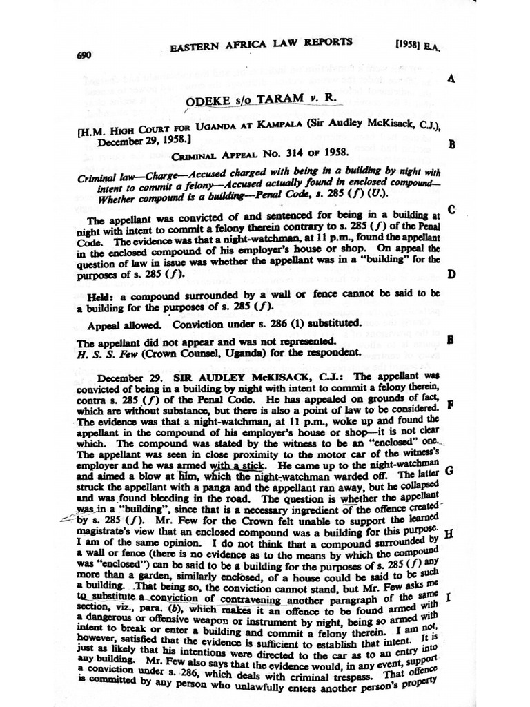 ODEKE So TARAM V R (1958) EA 690 | PDF