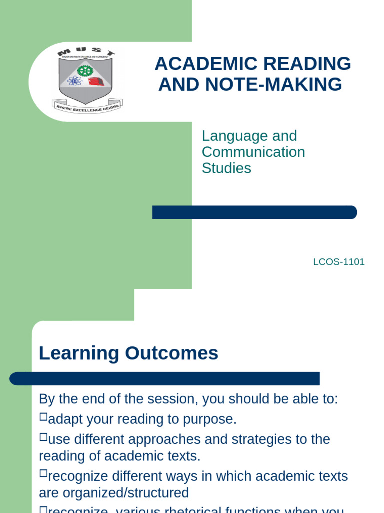 Lecture 3 Reading and Note-making | PDF | Speed Reading | Rhinoceros