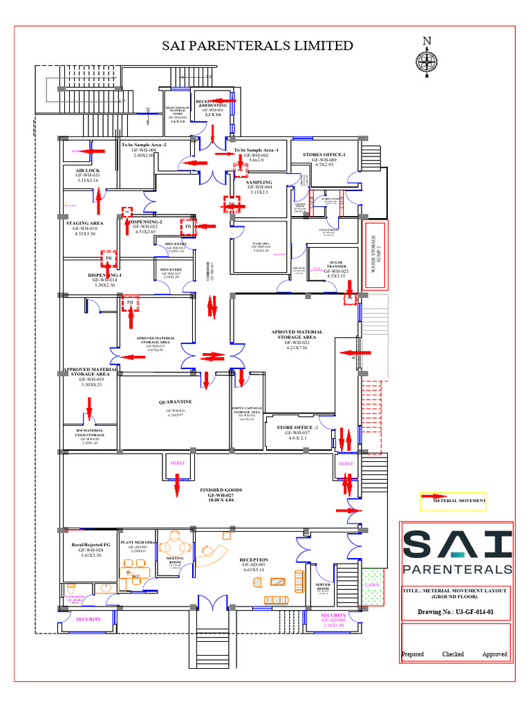 SPL-U3-Material Movement GROUND FLOOR DRAWINGS 08.01.25l | PDF