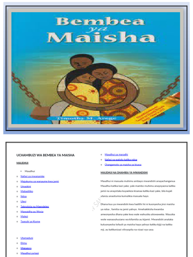 Bembea Ya Maisha (Maudhui) | PDF