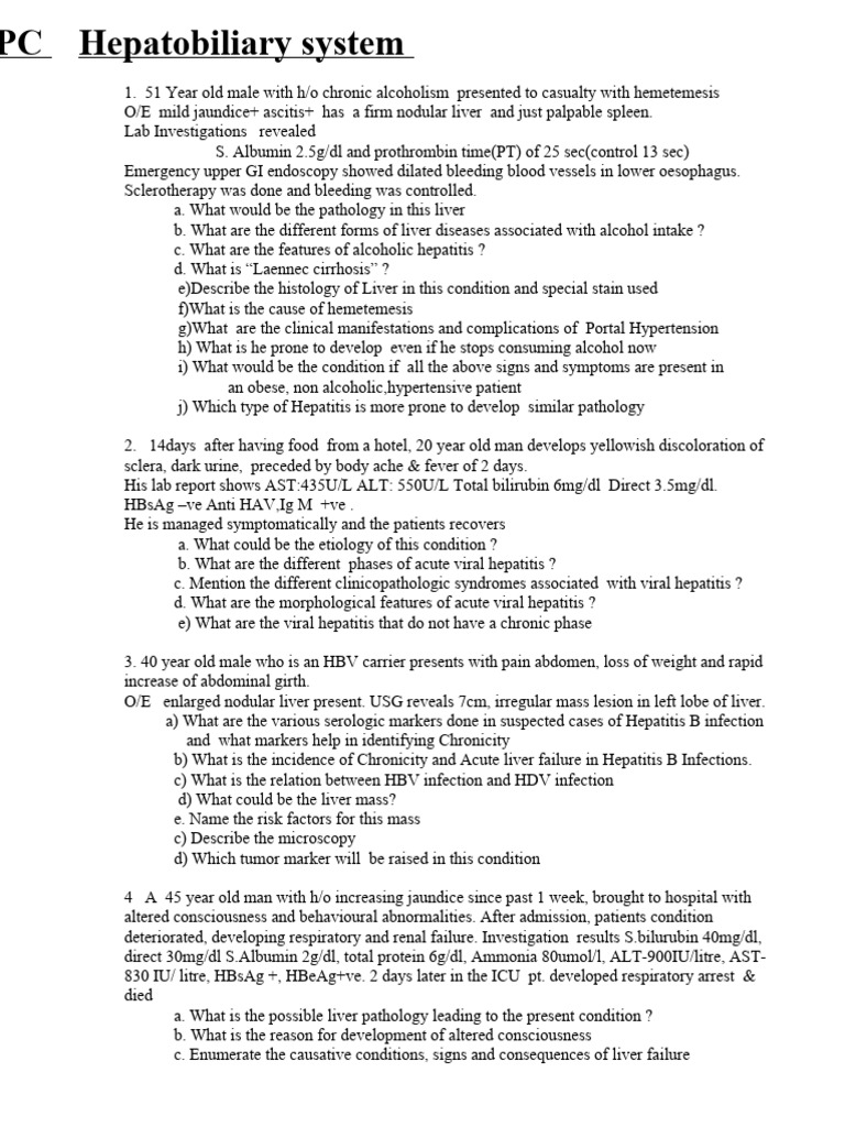 Hepatobiliary For CBME | PDF | Hepatitis | Cirrhosis