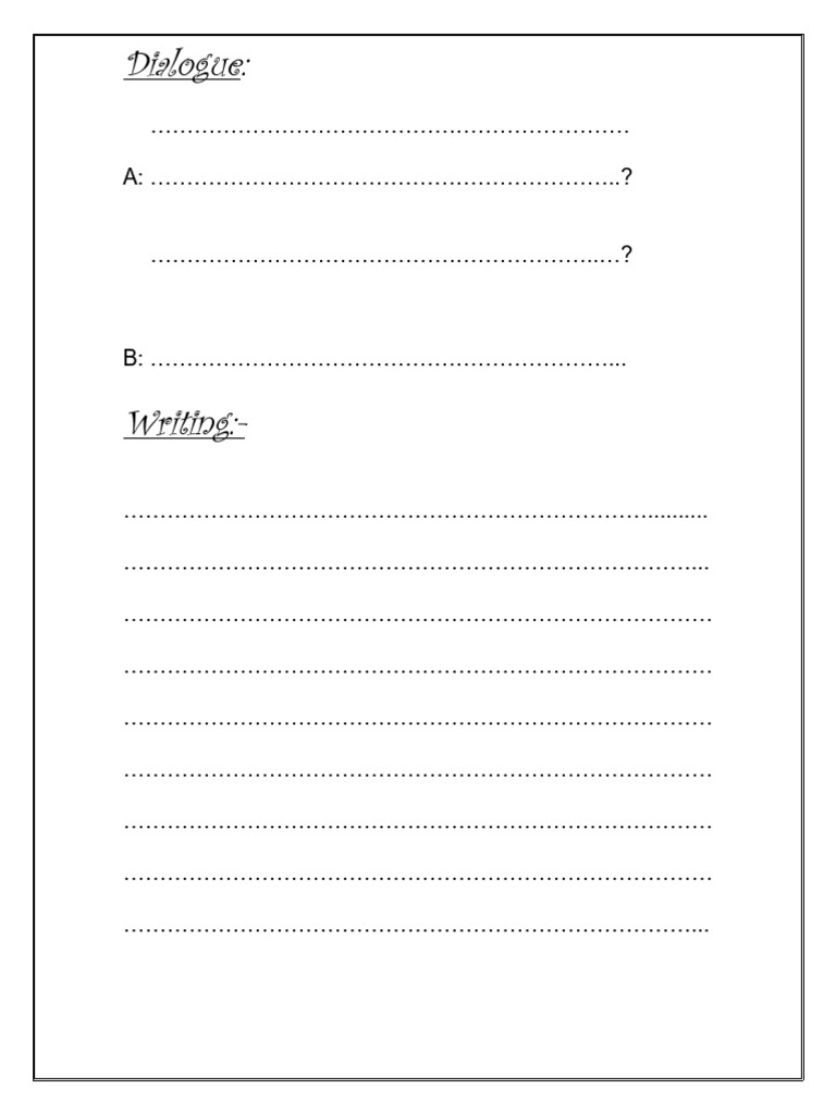 Grade Two Self-Introduction Dialogue | PDF