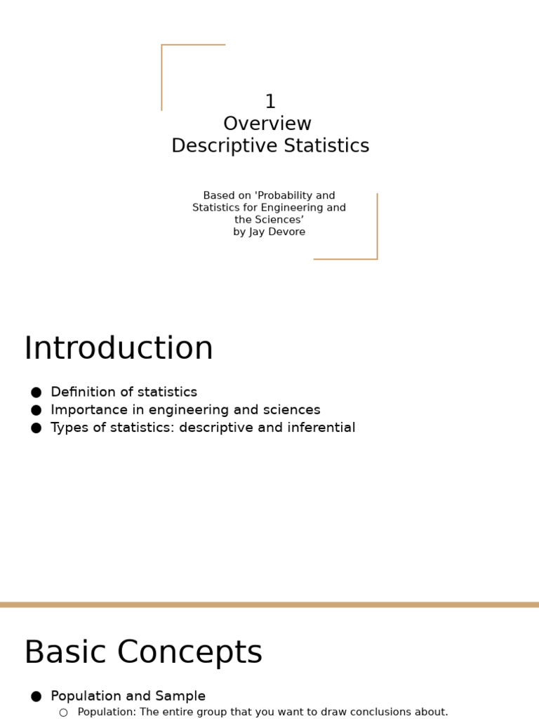 1 +overview +Descriptive+Statistics | PDF