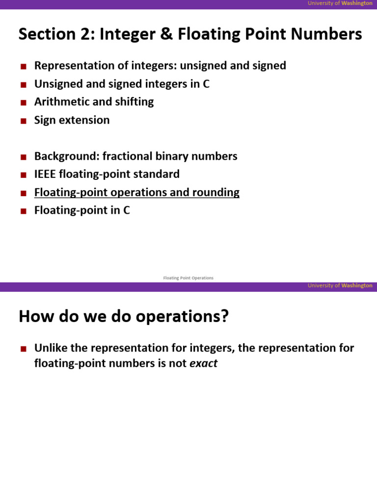 Lecture Slides 02 027-Fpoperations | PDF | Rounding | Applied Mathematics
