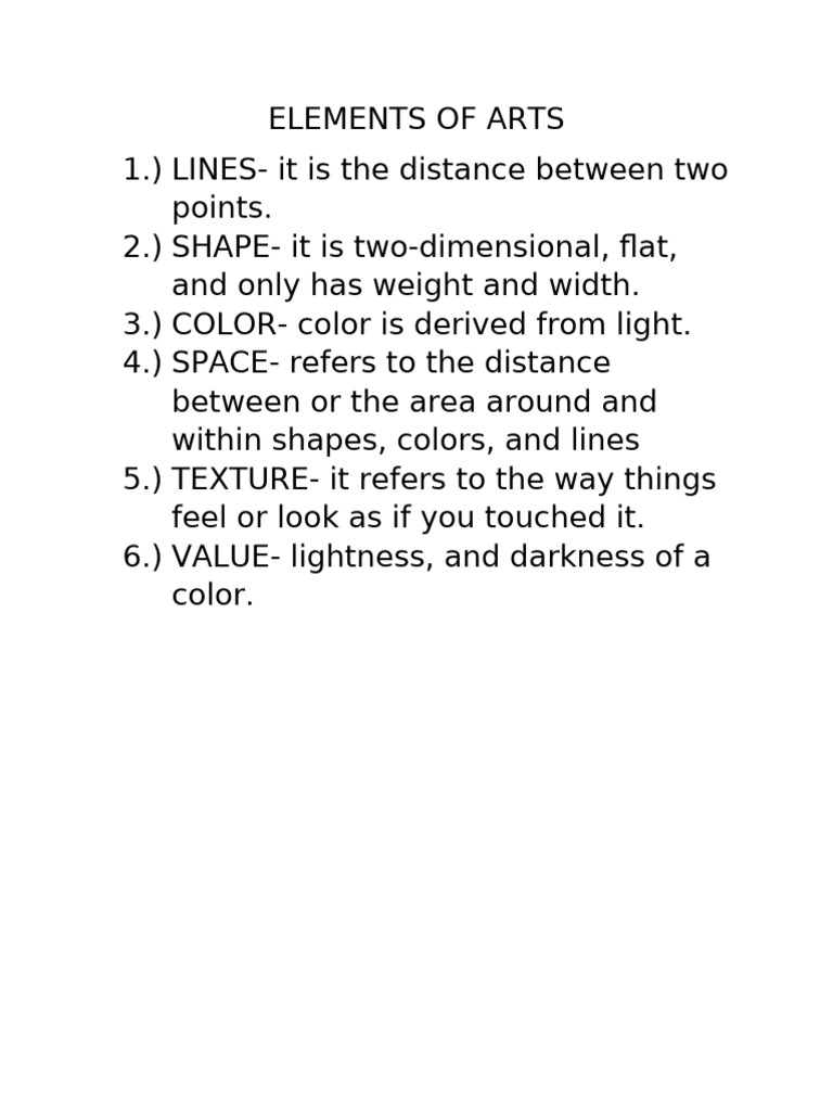 Elements of Art Explained | PDF