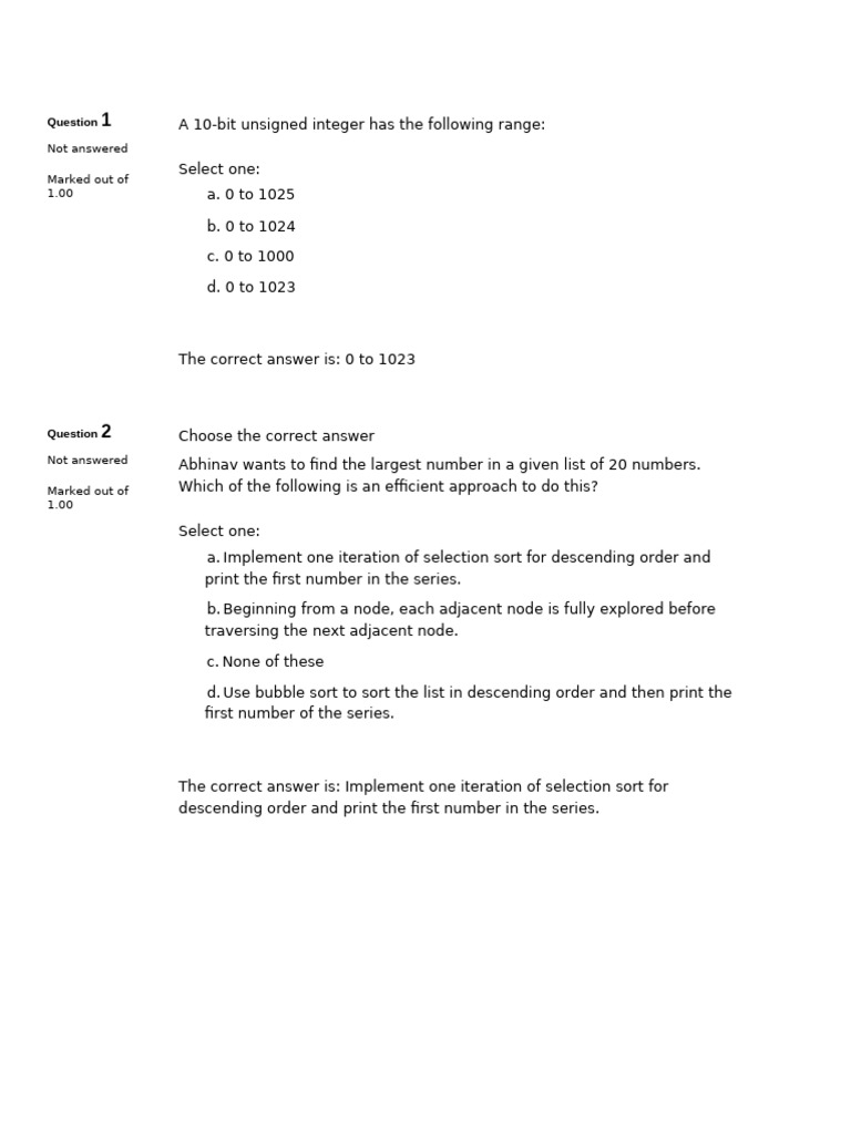 Amcat Programming Ability Iv Pdf Control Flow Computer Programming