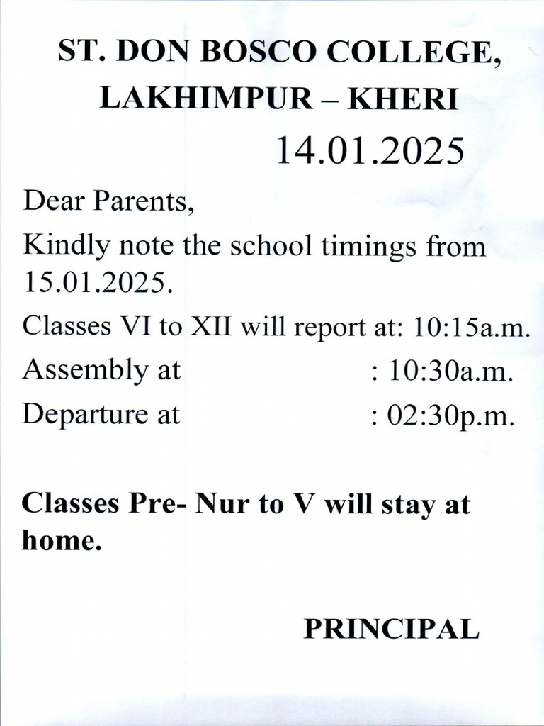 School Timings | PDF