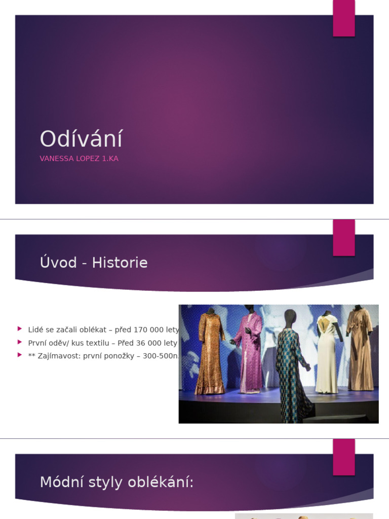 Odívání - Vanessa Lopez 1.ka | PDF