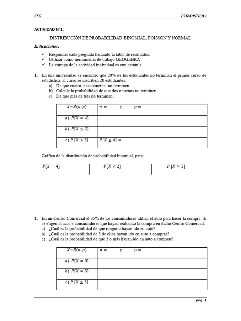 Distribución Probabilidad Binomial-Poisson y Normal | PDF | Teoría de probabilidad | Teoría ...