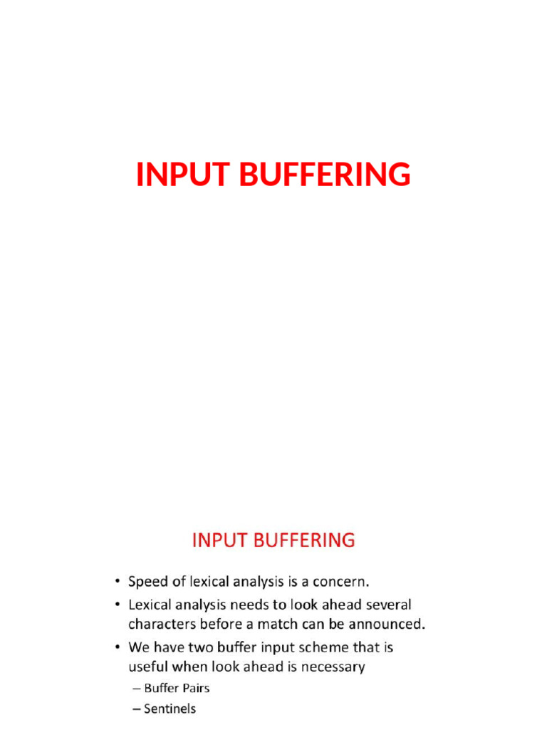 Input Buffering | PDF