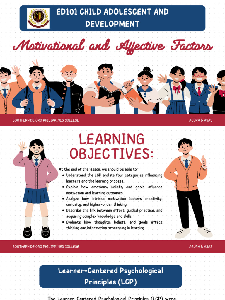 Motivational and Affective Factors AGURA and ASAS 1 | PDF | Motivational | Motivation