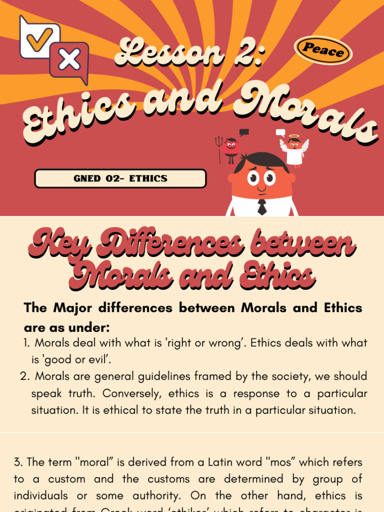 Key Differences Between Morals and Ethics | PDF | Morality | Etiquette
