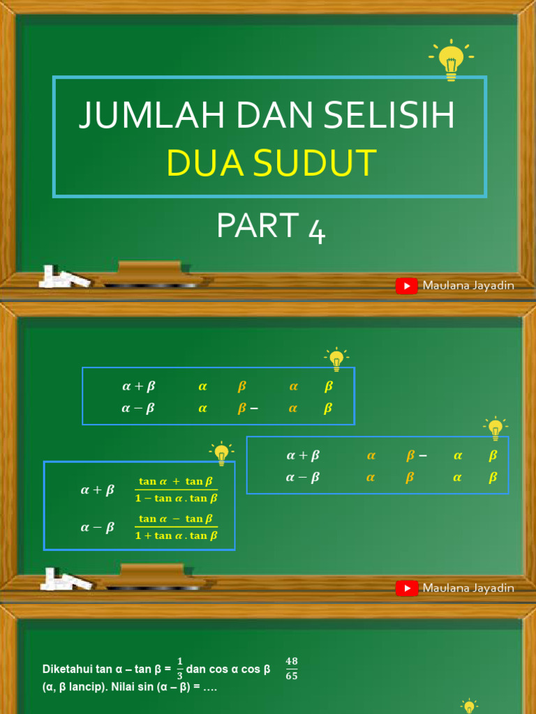 Rumus Jumlah Dan Selisih Dua Sudut - Part 4 | PDF