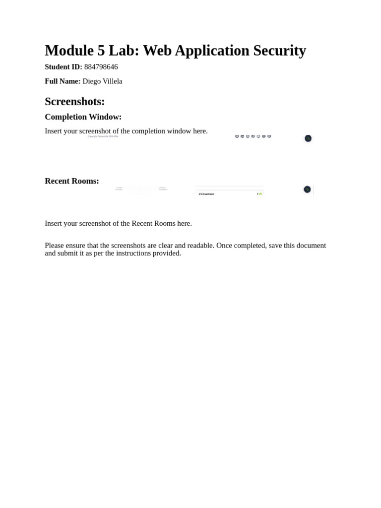 Module 5 Lab Template - Web Application Security | PDF