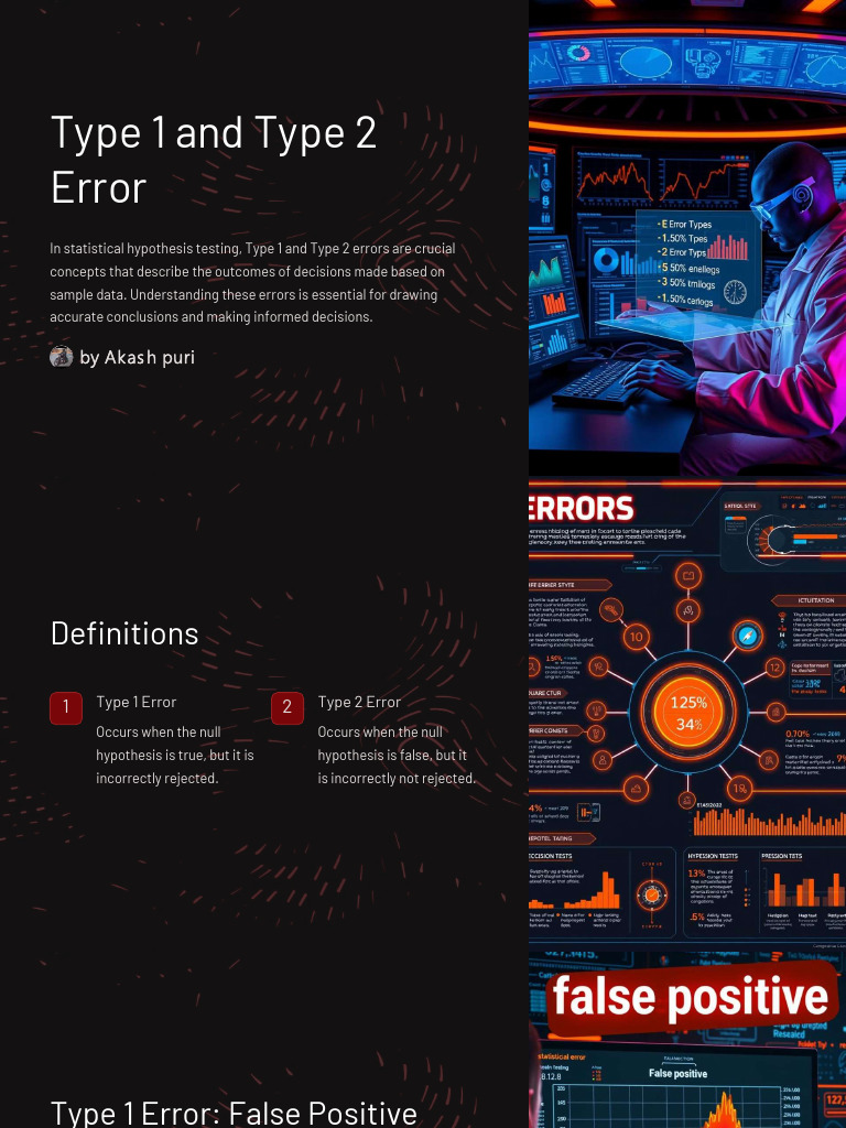 Type 1 and Type 2 Error | PDF