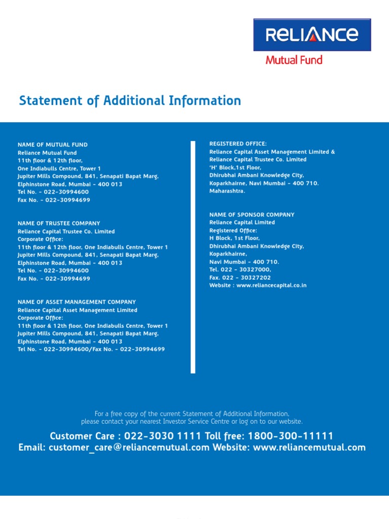 Statement of Additional Information Dec20 11 | PDF | Mutual Funds ...