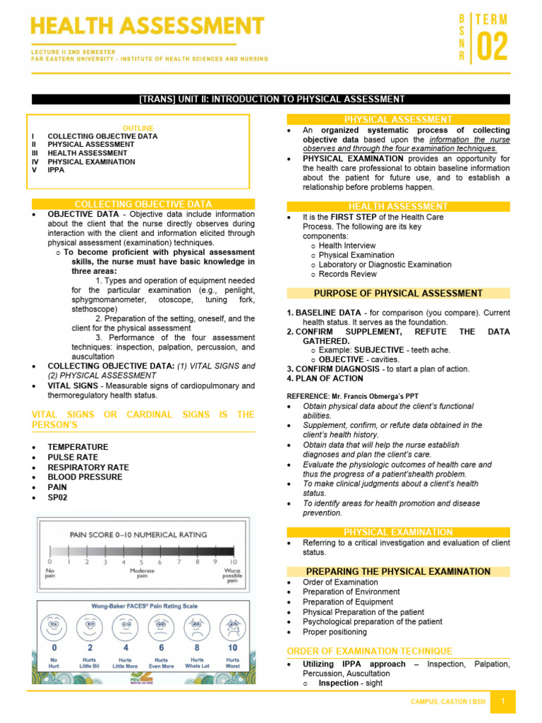 3-Health Assessment - Lec - Introduction To Physical Assessment | PDF ...