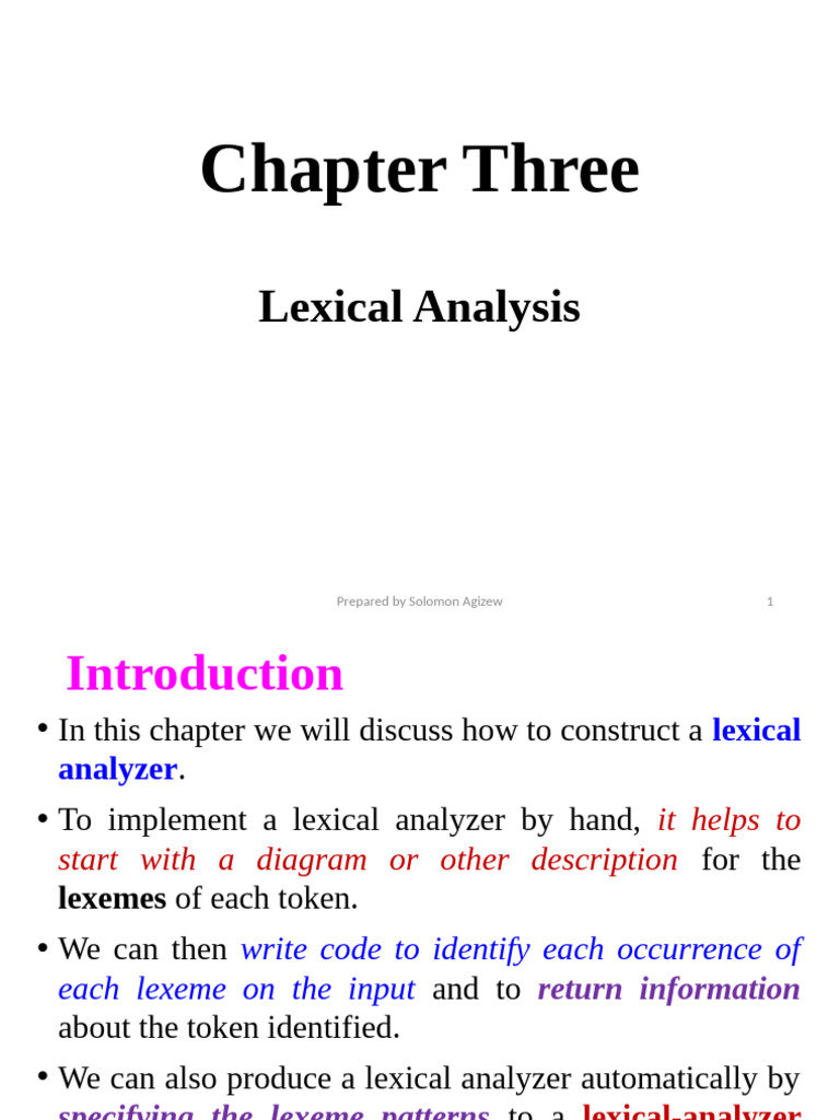 Lexical Analysis in Compilers | PDF | Parsing | String (Computer Science)