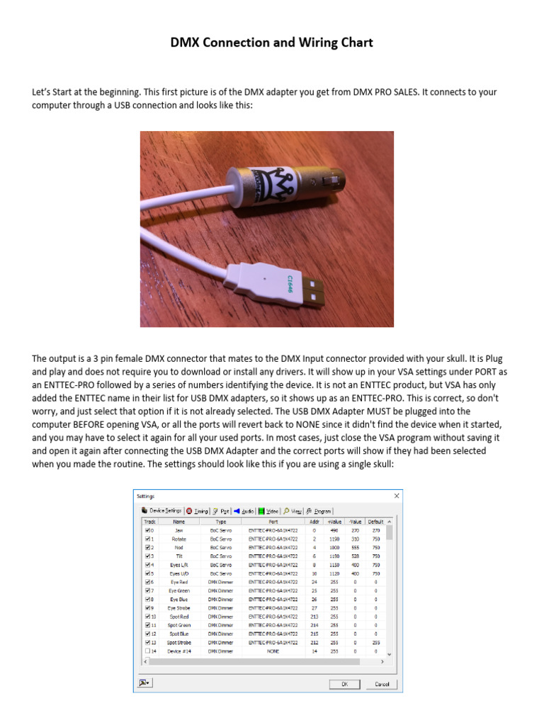 DMX Connection and Wiring Chart | PDF | Electrical Connector ...