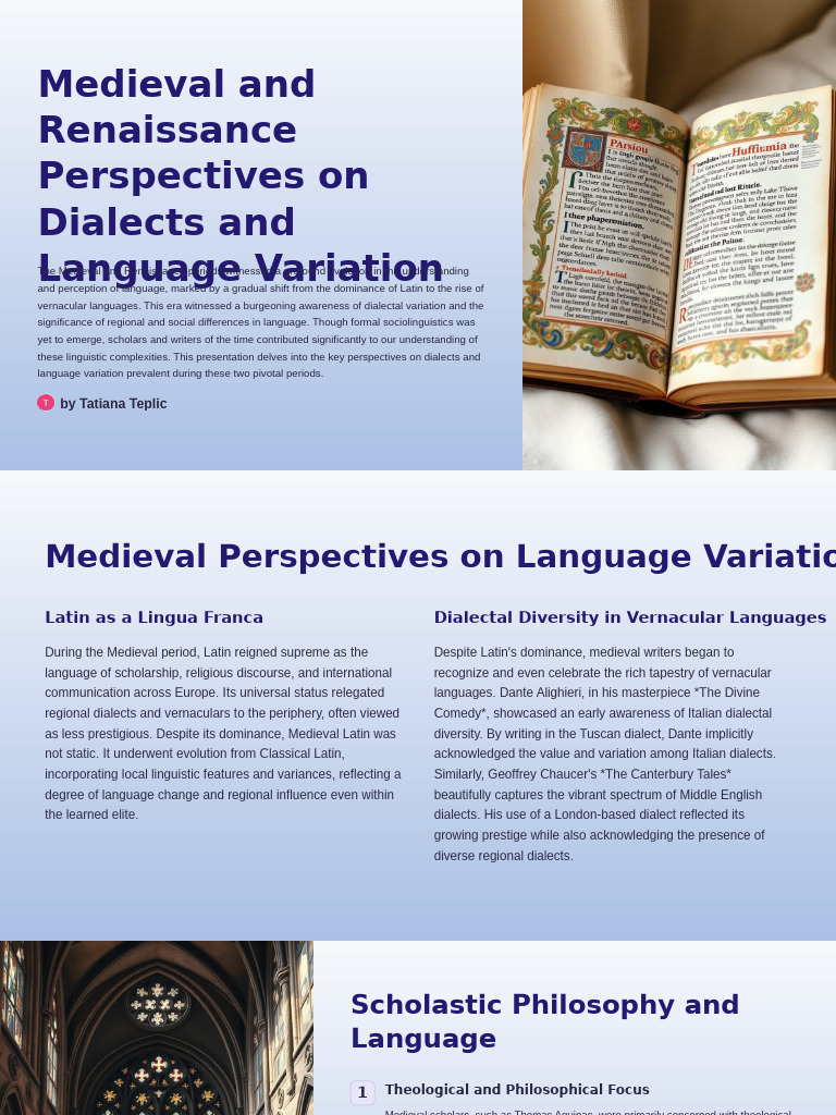 Medieval & Renaissance Language Evolution | PDF | Dialect | Translations